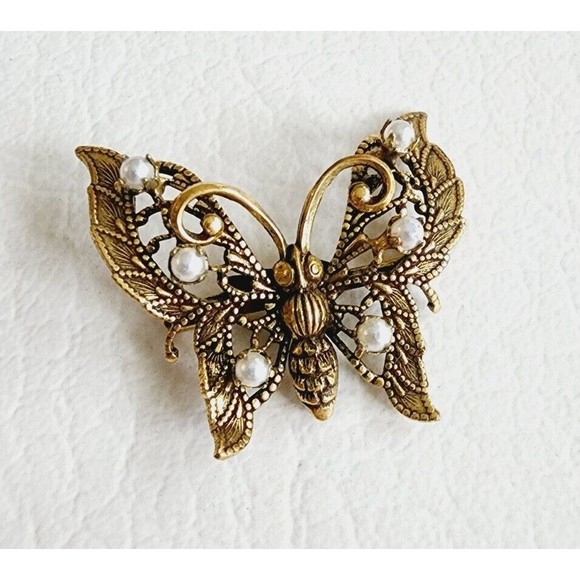 Sandor Co. | Jewelry | Vintage Designer Sandor Co Ornate Filigree Pearl ...